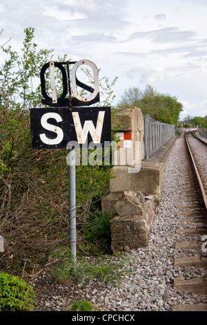Railway speed limit sign, UK Stock Photo - Alamy