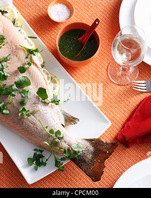 Close up view of preparation appetizing, juicy cutlet with rosemary ...