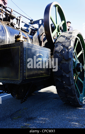Chimney of a Burrell steam traction engine showing copper cap with ...