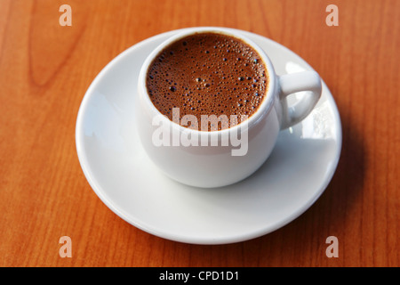 A cup of traditional Greek coffee is served in Greece Stock Photo ...