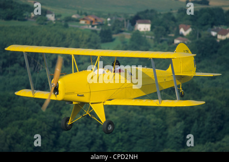 Ultra light biplane Kiebitz flying over France Stock Photo - Alamy