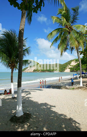 Brazil Natal happy people swimming splashing and playing in the ...