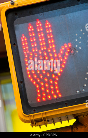 hand stop signal PEDESTRIAN Stock Photo - Alamy