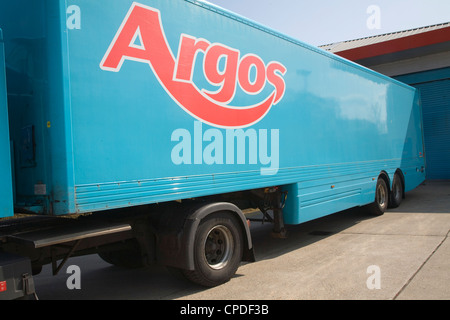 Argos delivery HGV lorry vehicle trailer UK Stock Photo - Alamy