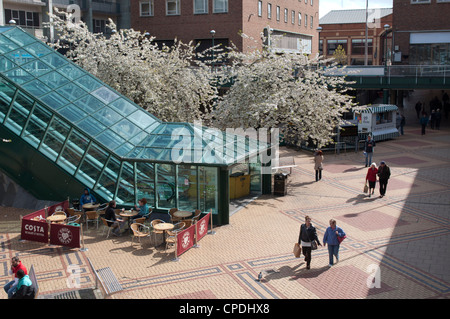Coventry City Centre, shopping precinct, 1994, West Midlands, England ...