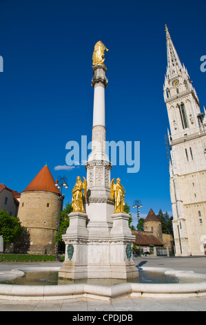 Zagreb Cathedral with Archbishop's Palace. Croatia Stock Photo - Alamy