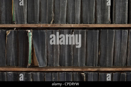 Bookcase inside a country church holding the Book of Common Prayer ...