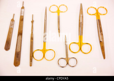 Instruments and tools used in medical operating procedures Stock Photo ...