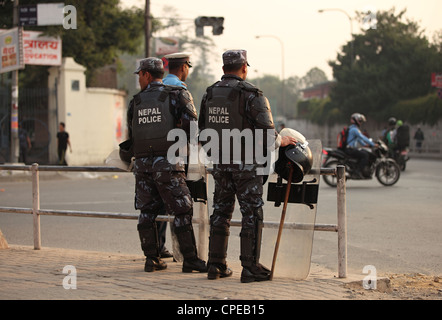 Nepali police officers Kathmandu Nepal Stock Photo - Alamy