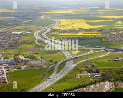 Motorway Interchange, A1-M62, Ferrybridge, West Yorkshire, Northern ...