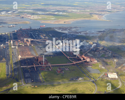 Redcar Steelworks (SSI) from North Gare Sands, Hartlepool Stock Photo ...