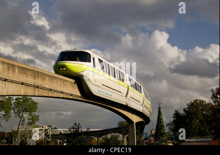 Monorail trains at Walt Disney's Epcot resort, Orlando, Florida, USA ...