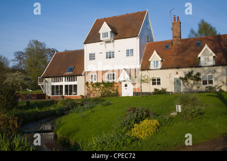old water mill converted into a house with well planted garden Stock ...