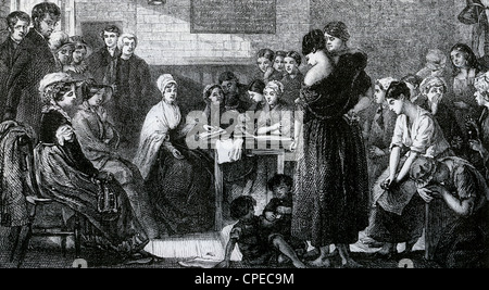 Elizabeth Fry (1780-1845) visiting Newgate Prison, 1926. Artist ...