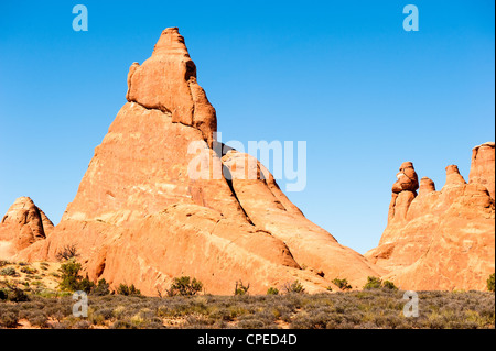 Rock formations in Arches National Park, Utah Stock Photo - Alamy