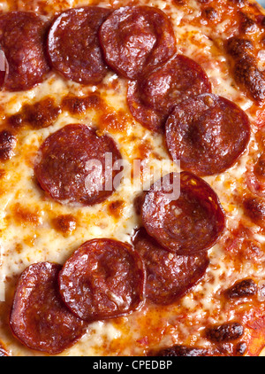 Pepperoni pizza and hot shot pizza Stock Photo - Alamy