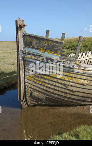 Old rotting wooden rowing boat Stock Photo - Alamy