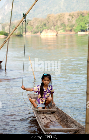 Little Girl Laos Stock Photo Alamy