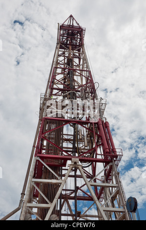 Derrick of Drill Ship Stock Photo - Alamy
