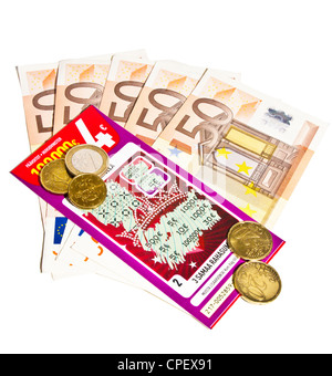 Euro Bills and Card Game Stock Photo - Alamy