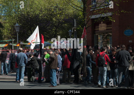Labour Day Bilbao Spain Peaceful demonstrations through city centre ...