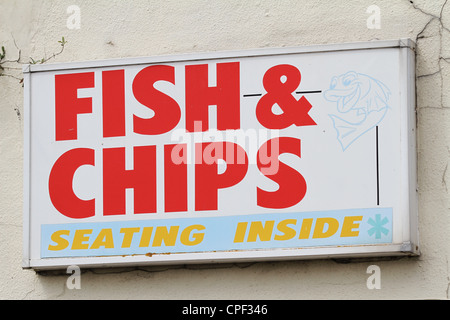 Chip Shop Sign Stock Photo - Alamy