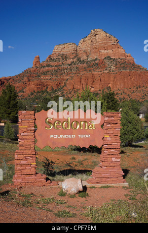 Welcome to Sedona Arizona sign Stock Photo - Alamy
