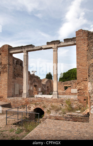 Forum baths at The ancient roman port town ruin of Ostia near Rome ...
