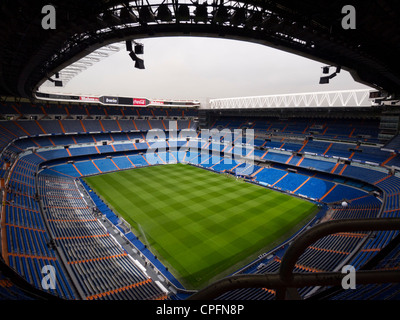Rows of seating at the Santiago Bernabeu Stadium - home of Real Madrid ...