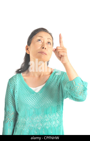 Senior Asian Woman Casual Studio Portrait Concept Stock Photo - Alamy