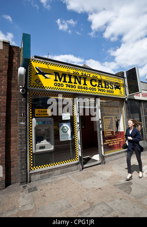 Mini cabs office, London, England, UK Stock Photo - Alamy