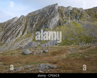 The Cneifion Arete - a classic scramble up to Y Gribin ridge between ...