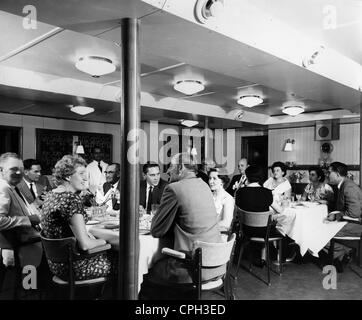[First class dining saloon] Stock Photo - Alamy