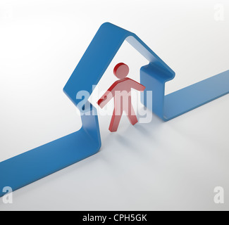Man and man symbol on white, 3d render Stock Photo - Alamy
