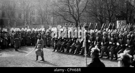 Marching Troops During Military Parade, Germany, Circa 1930's Stock ...