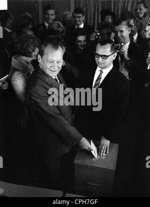 Willy Brandt West German Foreign Minister shown in his office on ...