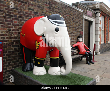 Royal Hospital, Chelsea, London. The Elephant Parade was an open air ...