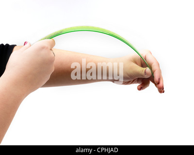 Bending Plastic Ruler Stock Photo - Alamy