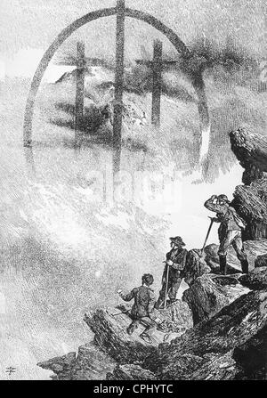 The first ascent of the Matterhorn, 1865 Stock Photo - Alamy