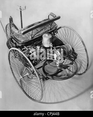 The first Benz car built in 1884 patented in 1886 Stock Photo - Alamy