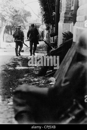 German soldiers during combat in the Courland pocket, 1945 Stock Photo ...