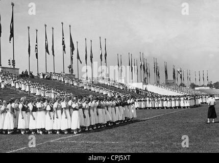 League of German Girls (BDM) at the Nuremberg Rally in Nuremberg, 1936 ...