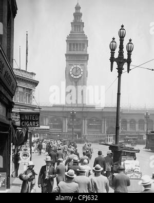 The Old Ferry Building in San Francisco, photographed in 1878, is an ...
