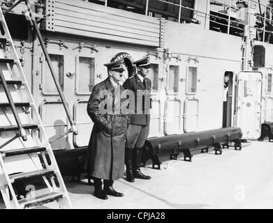 Adolf Hitler on a German battleship Stock Photo - Alamy