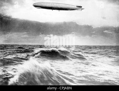 Aviation history. Airship Graf Zeppelin LZ 127 airborn with the ...