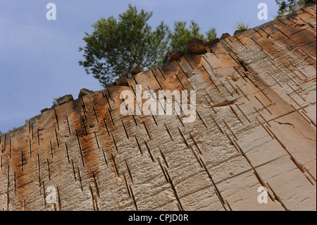 Sandstone quarry - Menorca Spain Stock Photo - Alamy