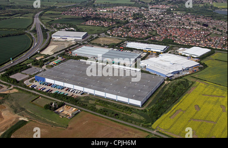 aerial view of Morrisons Distribution centre at Bellshill ML4 3AD ...
