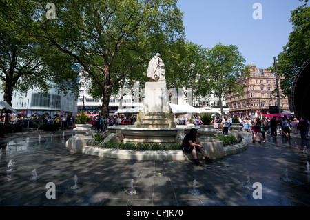 Newly redesigned Leicester Square in London's West End Stock Photo - Alamy