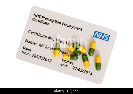 NHS Prescription Prepayment Certificate Stock Photo - Alamy