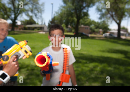 Boy with nerf gun Stock Photo, Royalty Free Image: 17456878 - Alamy